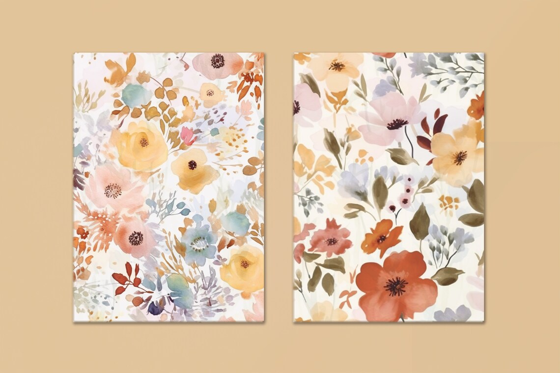 Seamless Autumn Boho Pattern Boho Fall Backgrounds Seamless - Etsy