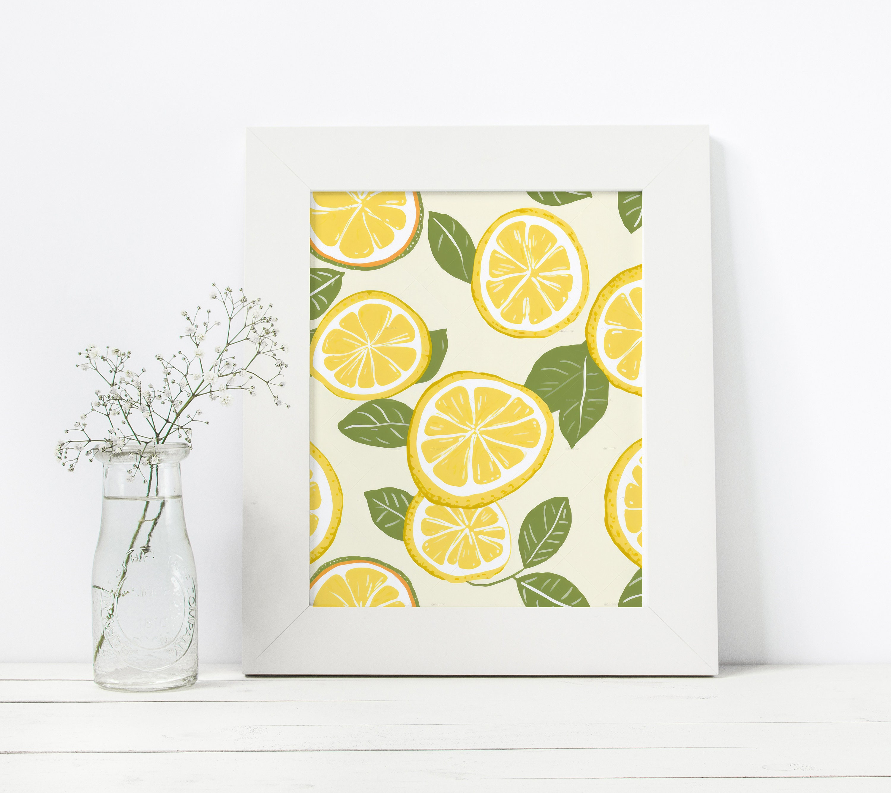 Lemon Slices Seamless Pattern, Lemon Seamless, Cute Seamless Lemon Lime ...