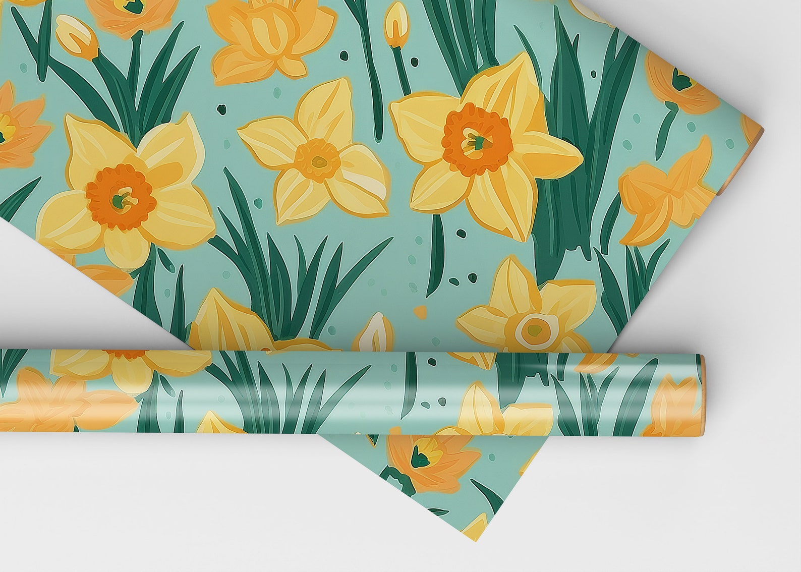 Hand Drawn Daffodils Pattern Spring Daffodils Repeating Pattern, Modern ...
