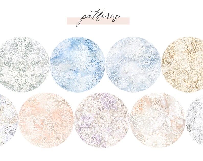 Seamless Lace PNG Background, Watercolor Lace Pattern, White Lace ...