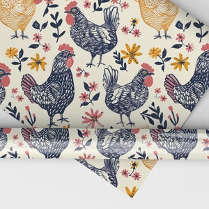 Seamless Chickens Pattern, Cute Chickens Background, Homesteading ...