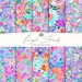 Seamless Patterns Vibrant Purple Flowers - Digital Scrapbook Paper - 4 ...
