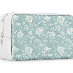 Light Blue Delicate Floral Pattern PNG Seamless File White and Blue ...