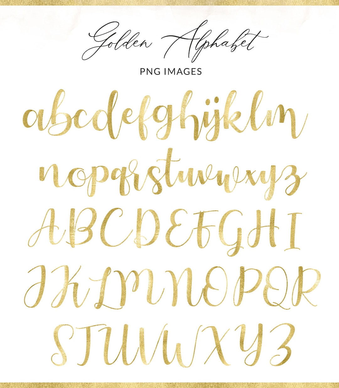 Glittery Alphabet Gold Foil Alphabet Letters Golden, Gold Alphabet ...