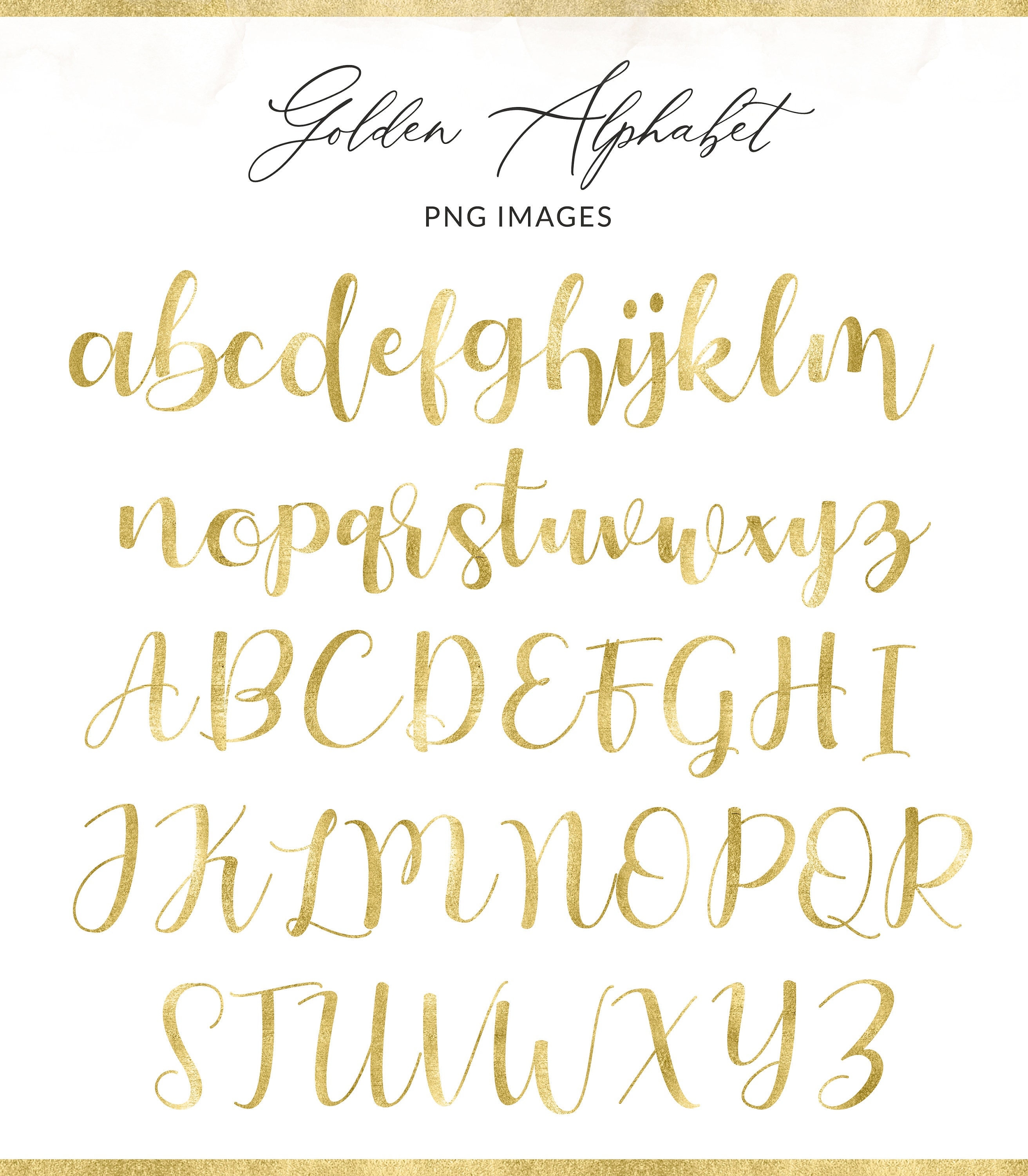 Glittery Alphabet Gold Foil Alphabet Letters Golden, Gold Alphabet ...