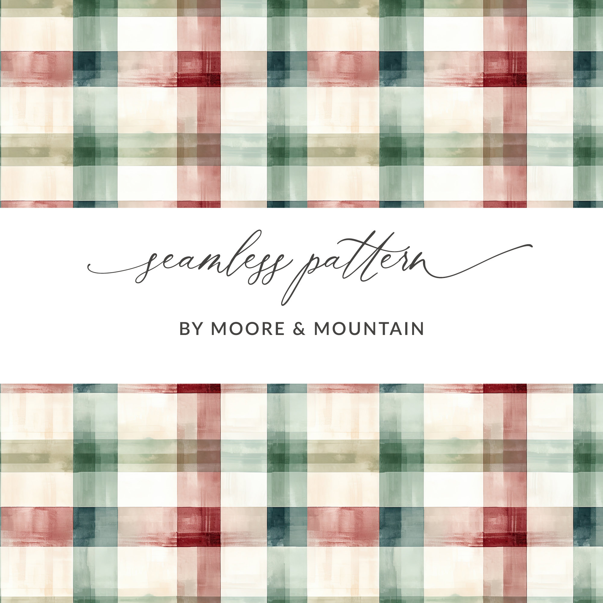 Watercolor Plaid Seamless Pattern, Painted Plaid Pattern, Christmas ...
