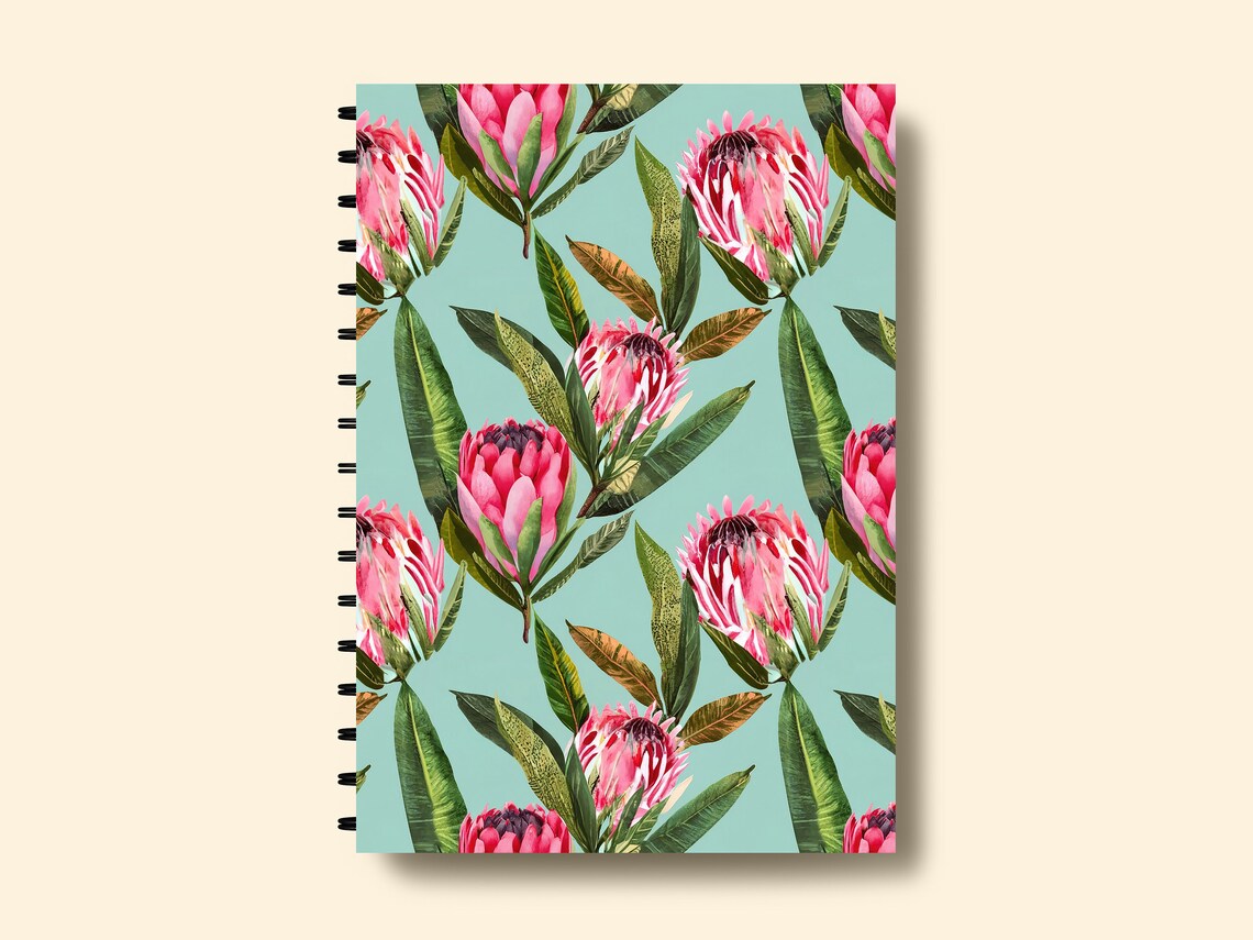 Seamless Protea Background, Protea Plant Pattern, Seamless Protea ...