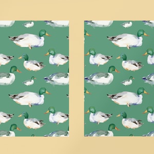 Seamless Duck Pattern, Mallard Duck Seamless Background, Cute ...