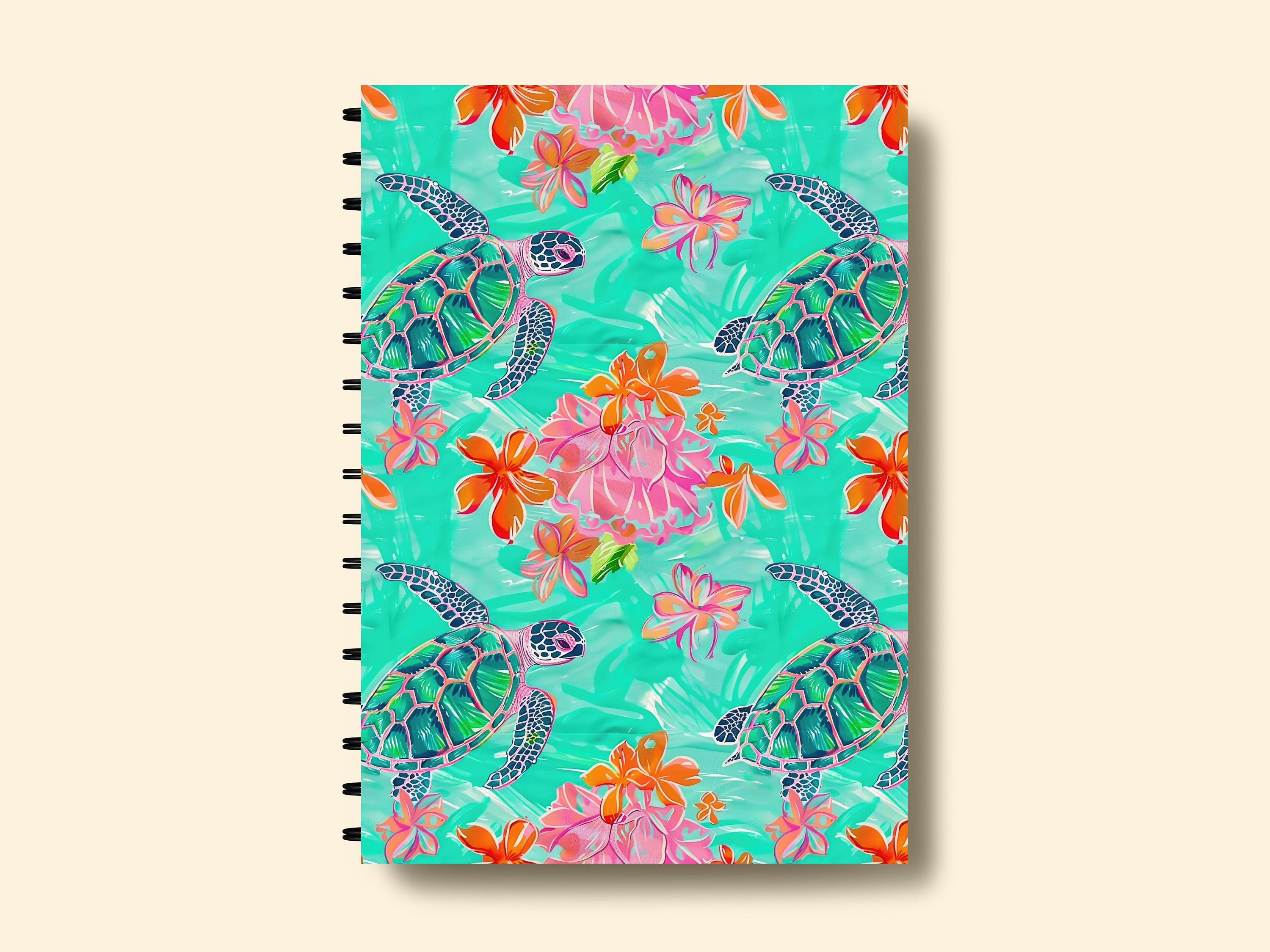 Seamless Sea Turtle Pattern, Neon Sea Turtle Background, Preppy Sea ...