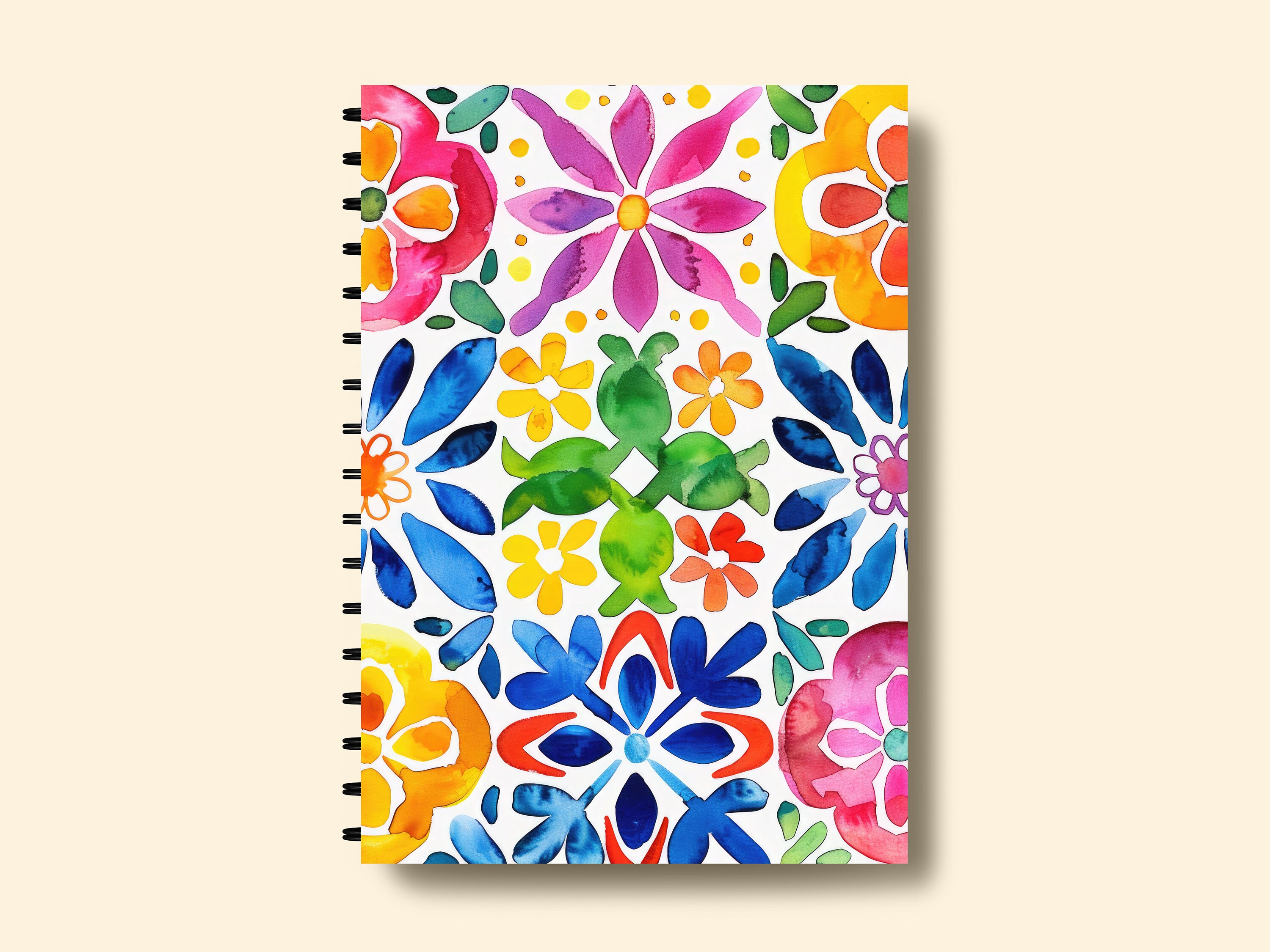 Mexican Tile Seamless Pattern, Seamless Watercolor Talavera Tile ...