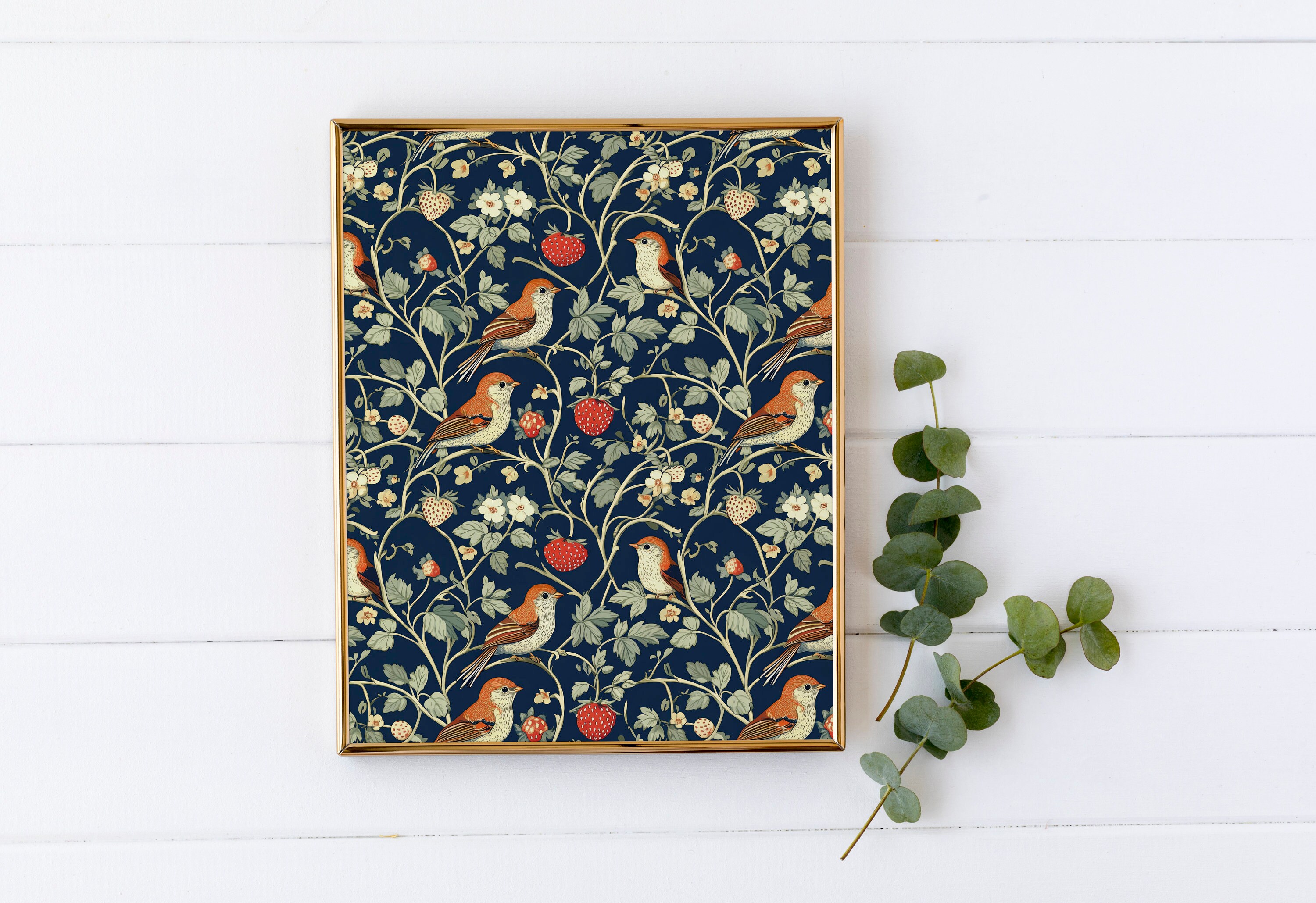 William Morris Vintage Bird Pattern Background William Morris Inspired ...