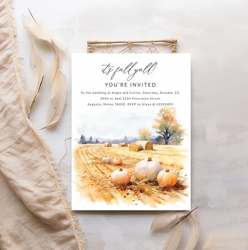 Watercolor Fall Background Clipart, Fall Background Scenes, Autumn ...