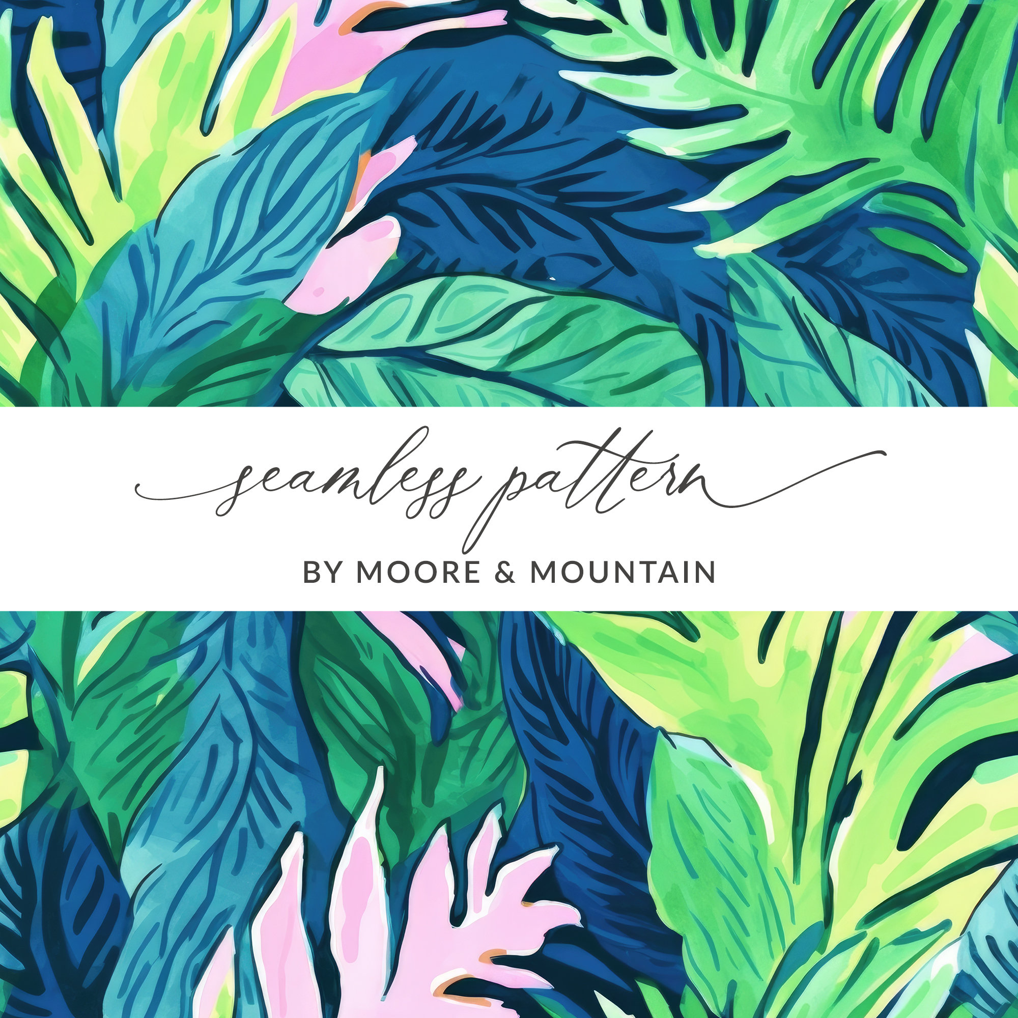 Seamless Tropical Leaves Pattern, Palm Tree Texture Seamless Preppy ...