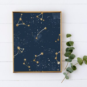 Constellation Seamless Background Pattern Starry Night Sky Seamless ...