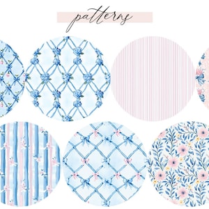30 Seamless Baby Boy Background Pattern Pack, Grandmillennial Seamless ...