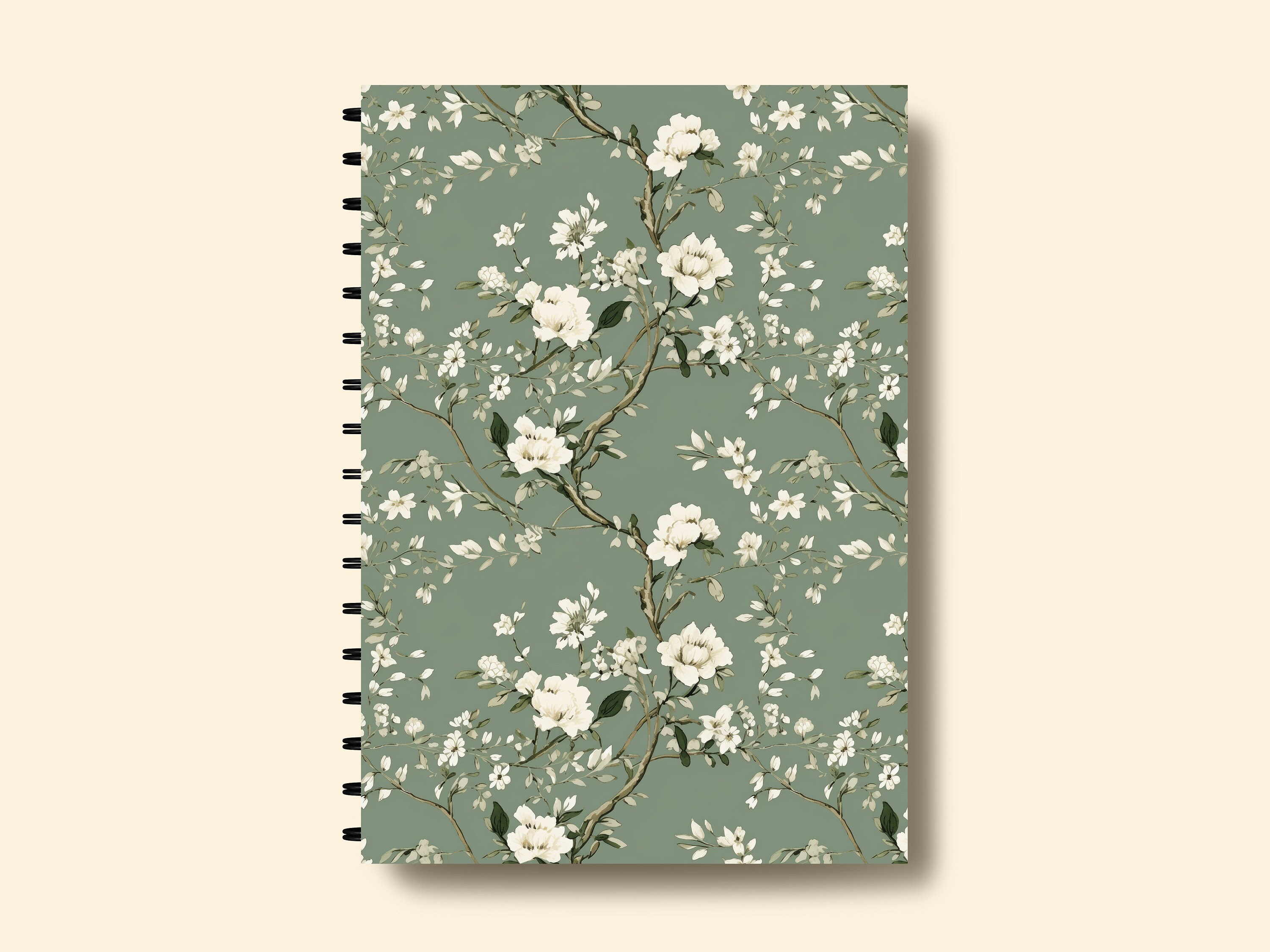 Seamless Sage Green Background, Victorian Floral Seamless Background ...
