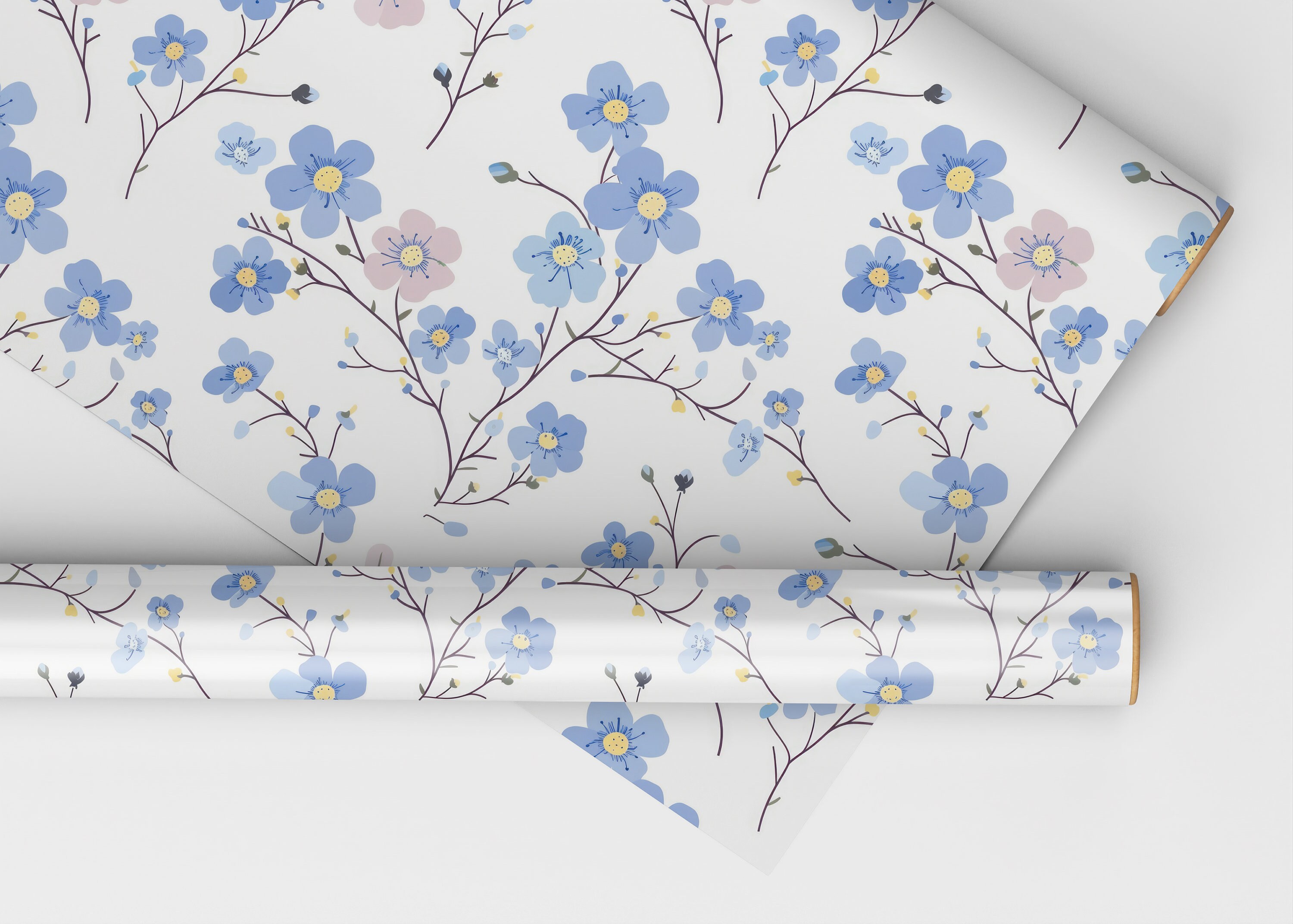 Forget Me Nots Cute Floral Background Pattern, Early Spring Small Blue ...