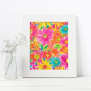 Seamless Preppy Pattern Design Hot Pink Seamless Floral Pattern ...