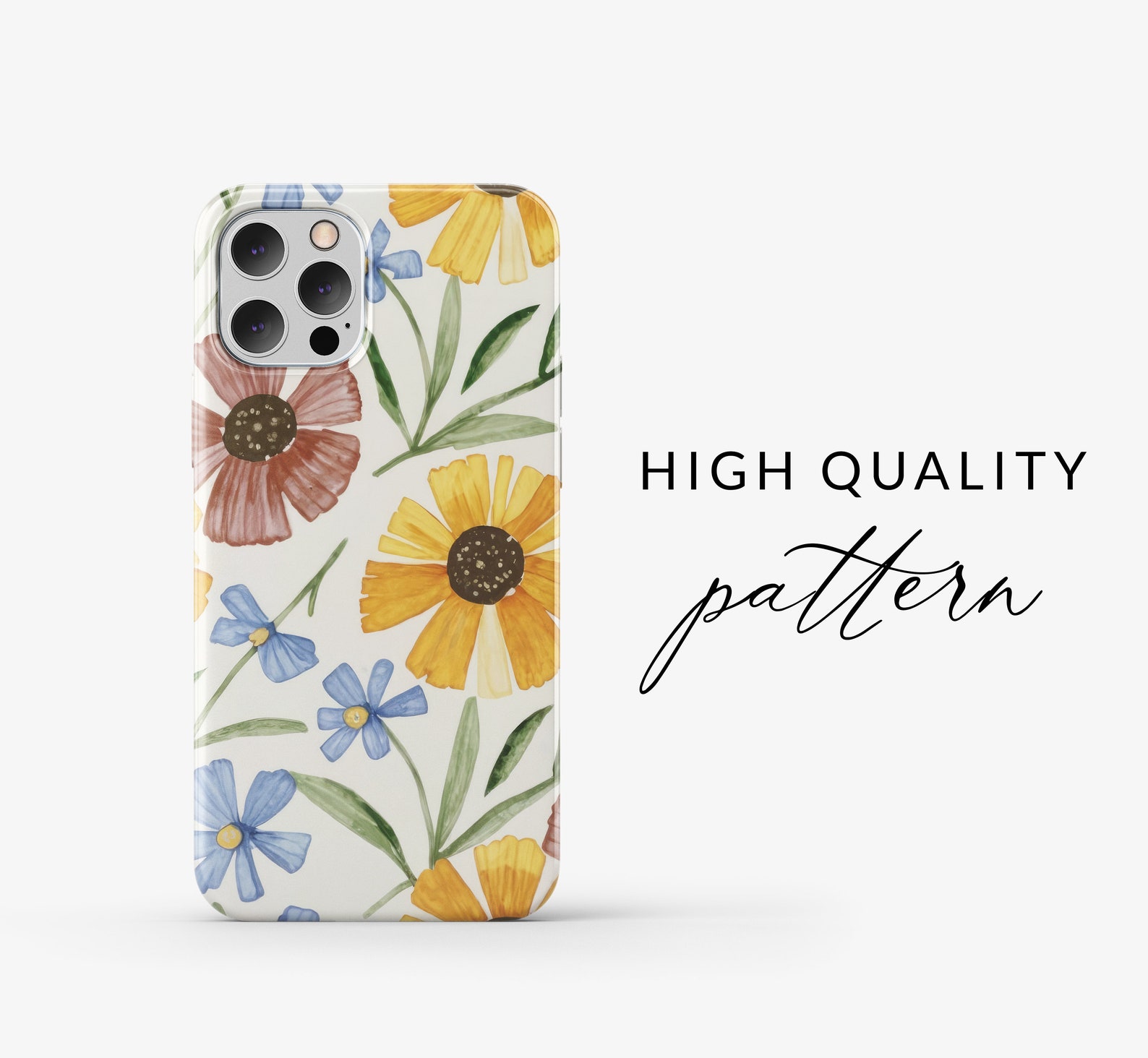 Seamless Painted Floral Spring Pattern, Painted Yellow Daisy Seamless ...