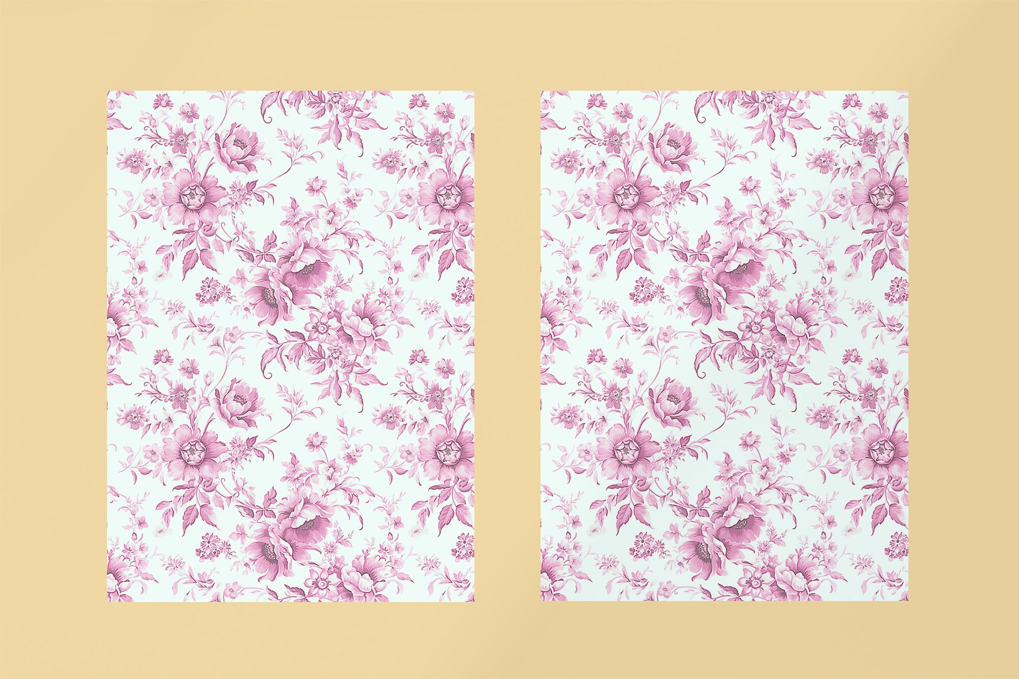 Watercolor Chinoiserie Pattern Pink Chinoiserie Floral Pattern Pink ...