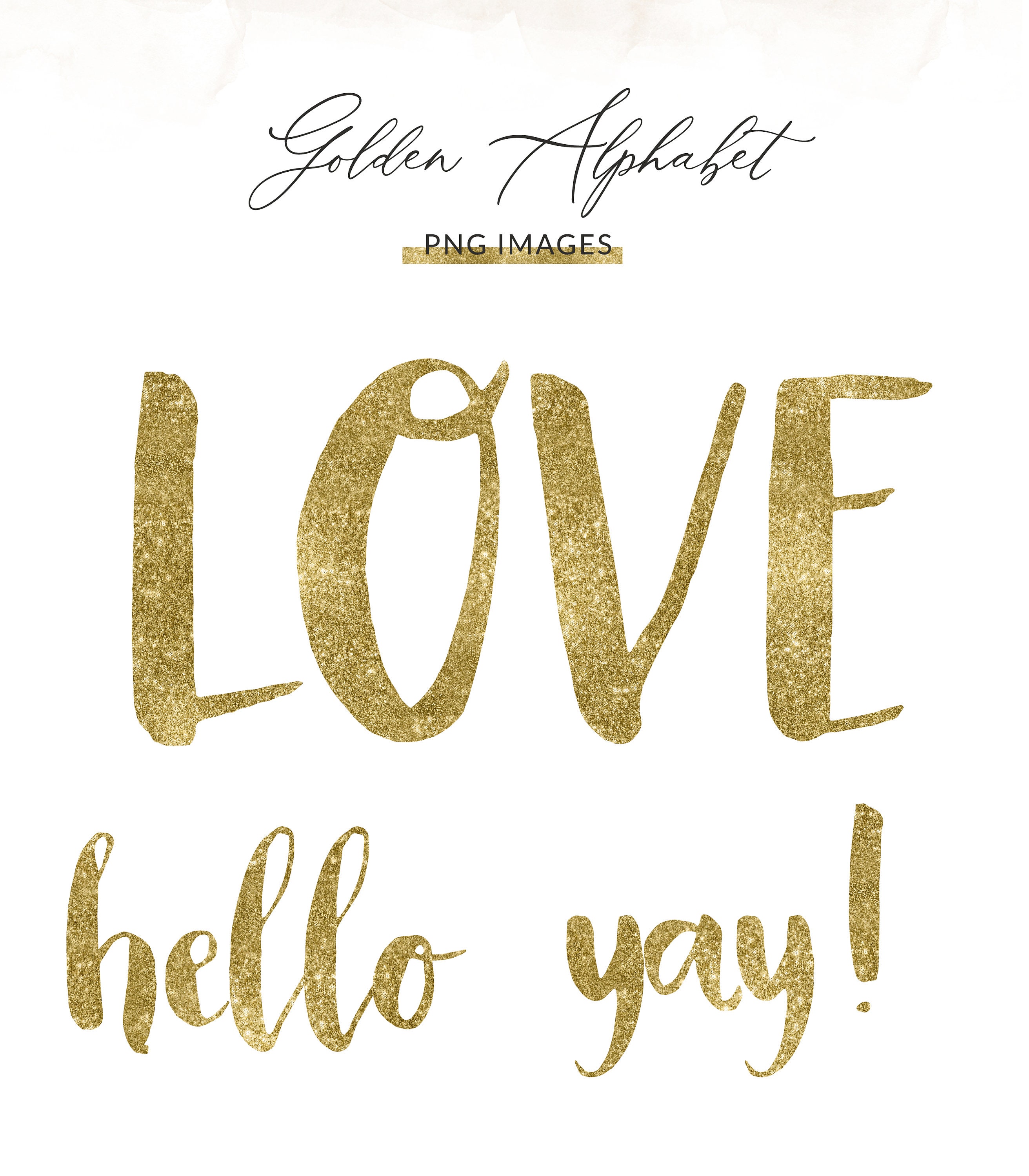 Gold Glitter Alphabet Clipart, Gold Glitter Alphabet PNG, Gold Letters ...