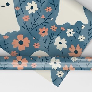 Retro Ghost Seamless Pattern Cute Halloween Ghost Pattern Happy Ghost ...
