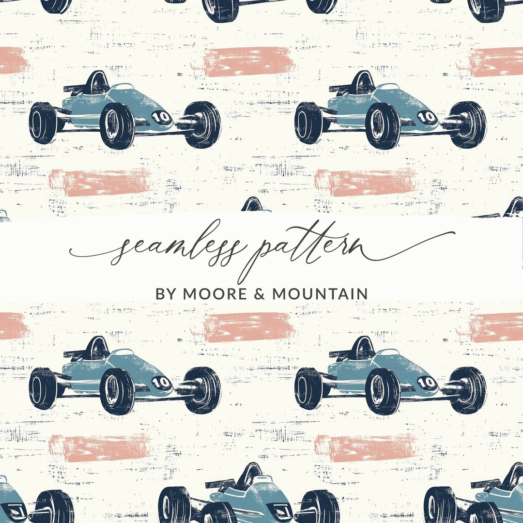 Seamless Racecar Background, Boys Seamless Wallpaper With Fast Cars ...