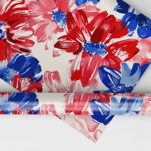 Seamless July 4th Pattern, Cute Seamless USA Floral Pattern, Seamless ...