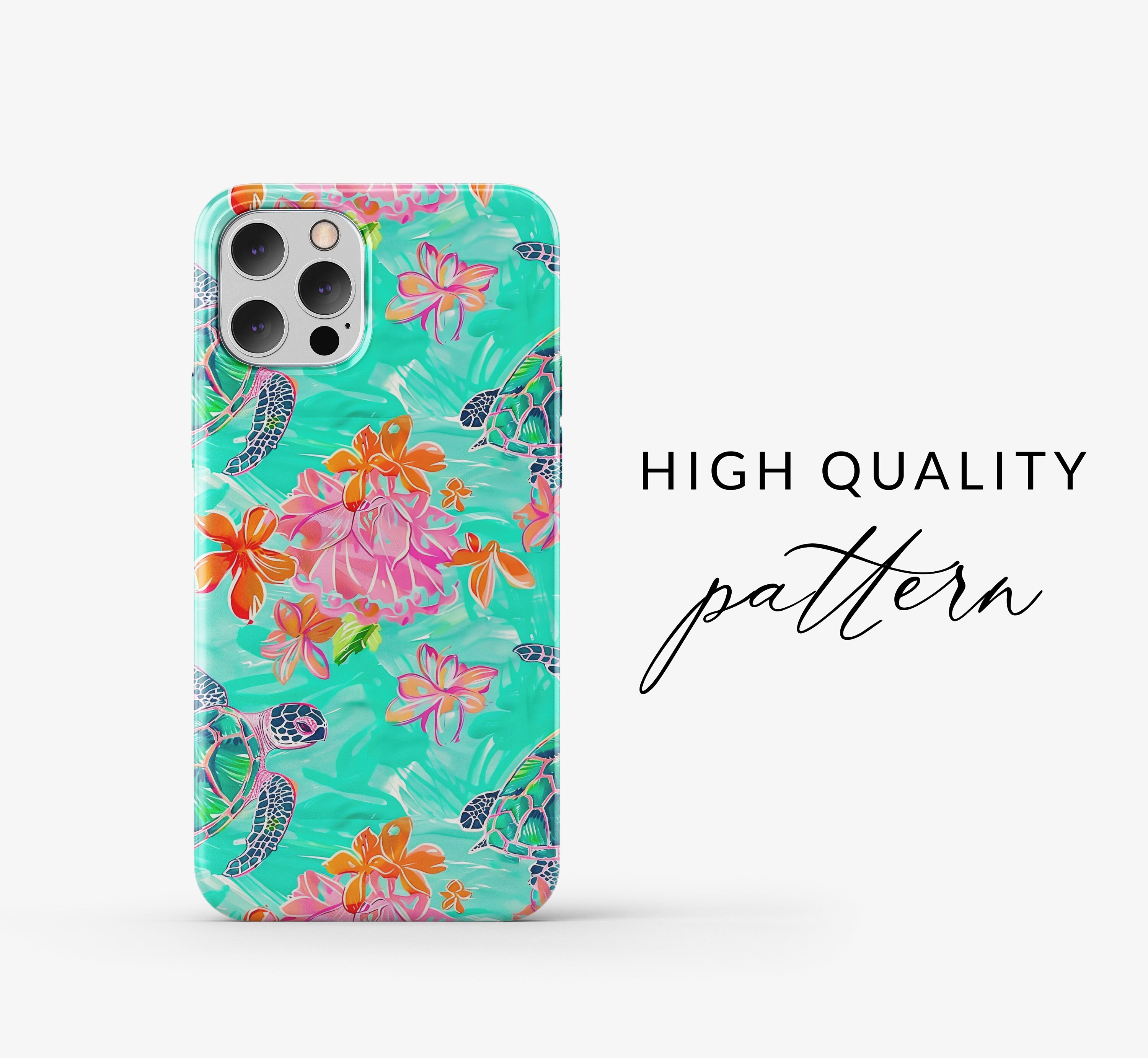 Seamless Sea Turtle Pattern, Neon Sea Turtle Background, Preppy Sea ...