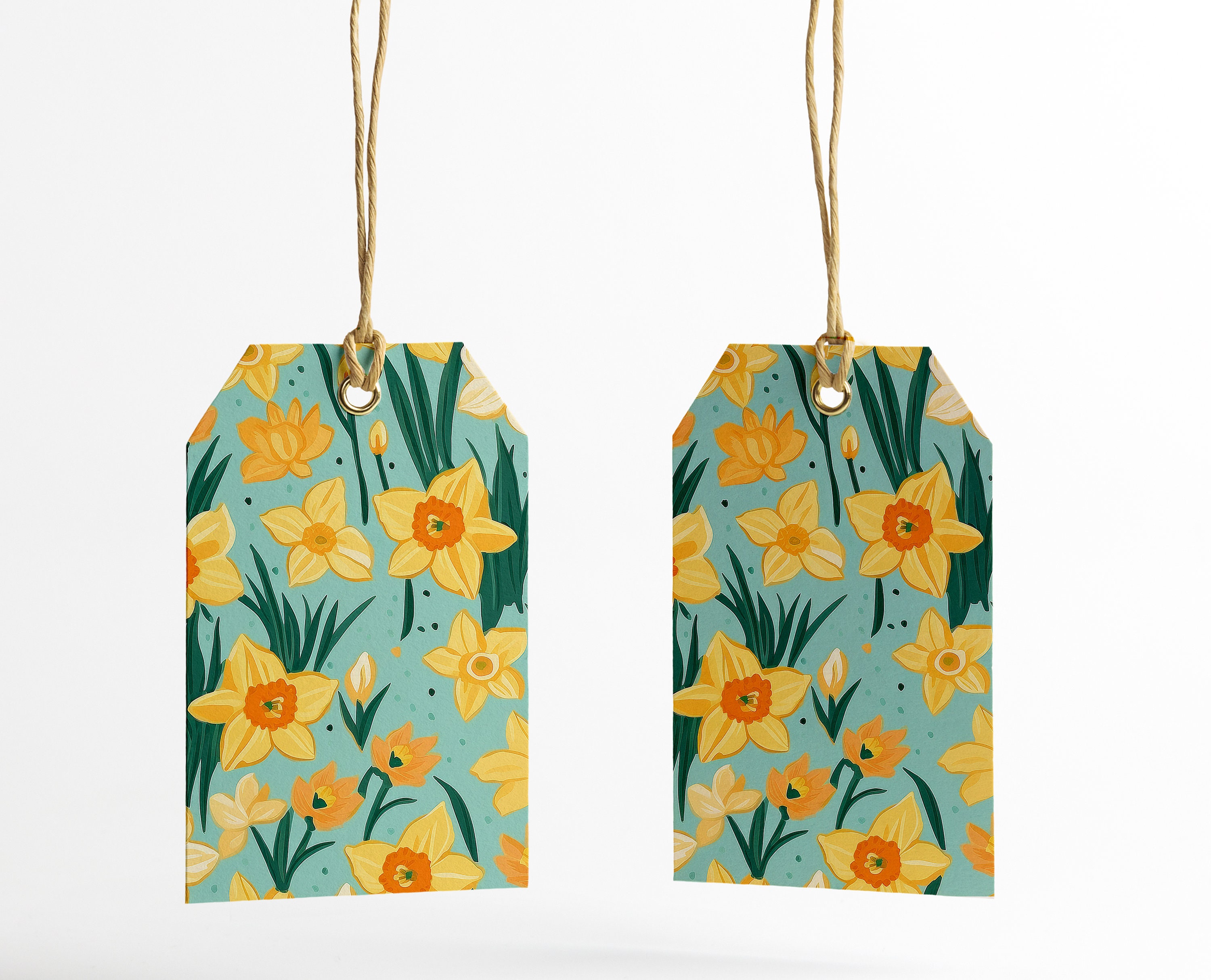 Hand Drawn Daffodils Pattern Spring Daffodils Repeating Pattern, Modern ...