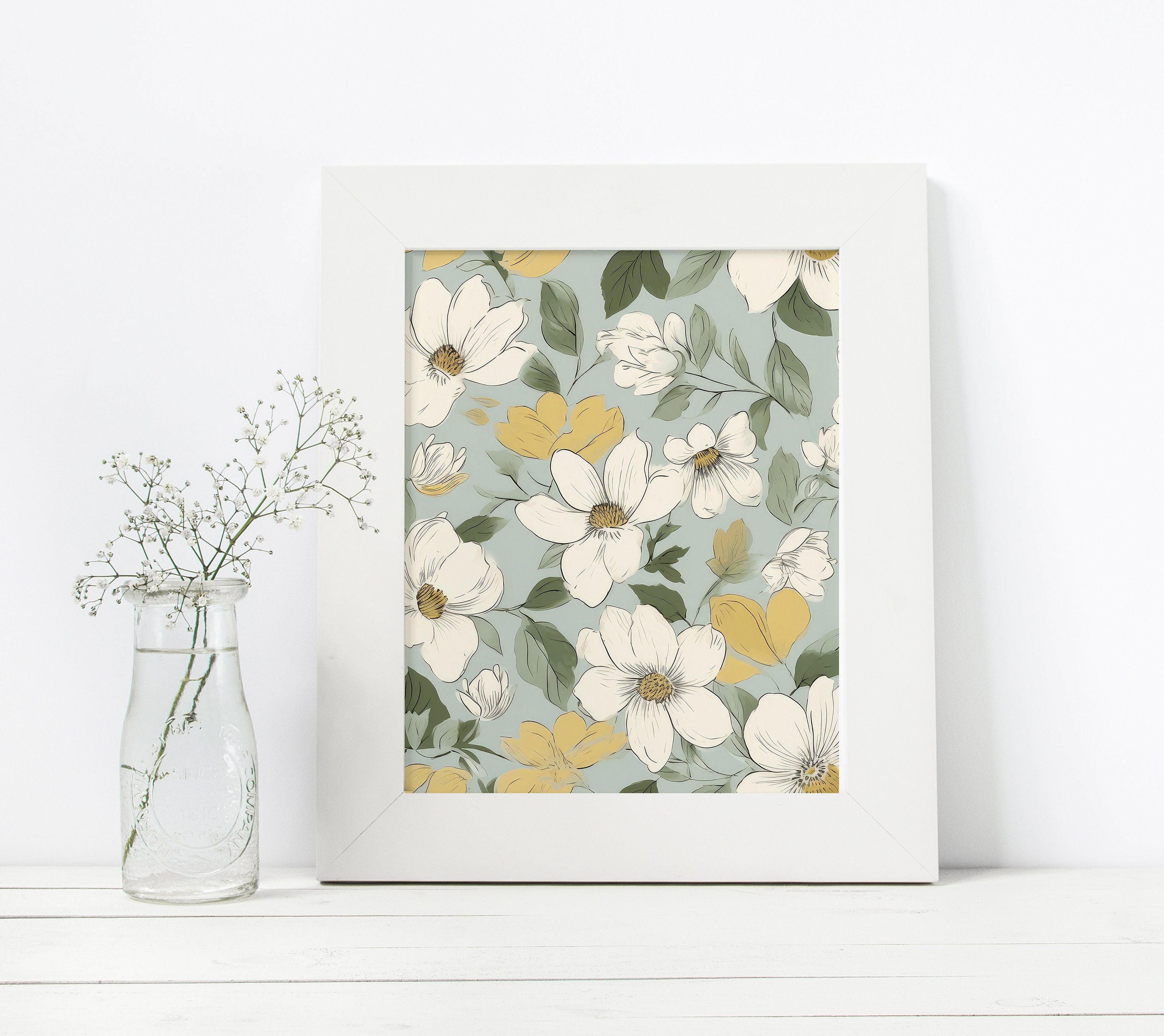 Seamless Magnolia Pattern Modern Magnolia Seamless Background, Magnolia ...