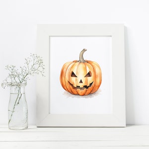 Watercolor Jack O Lantern Clipart, Jacko Lantern Clipart, Halloween ...