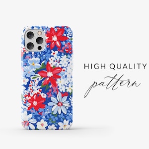 Seamless Patriotic Background, 4th of July Seamless Floral Background ...