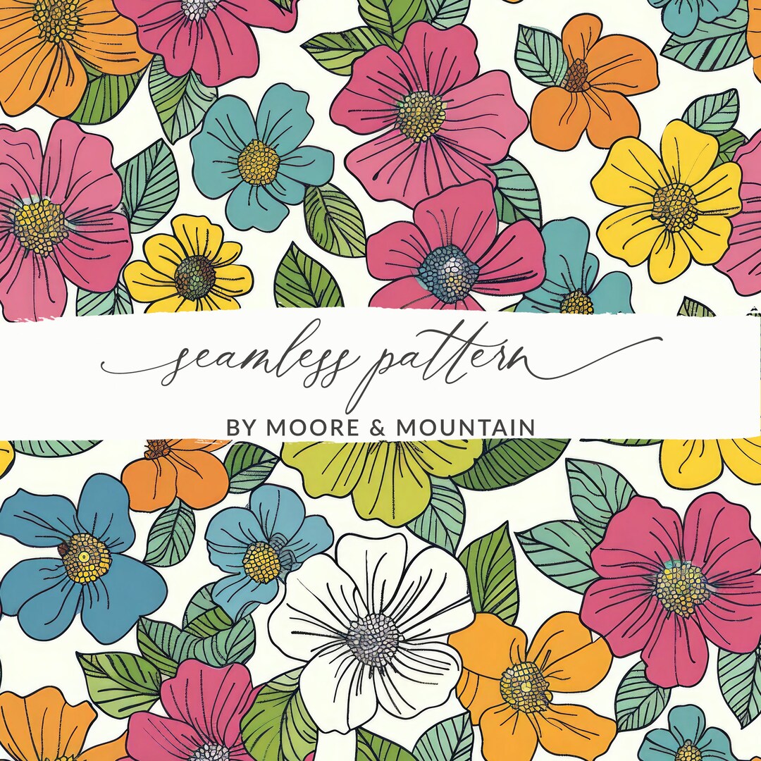Summer Flowers Background Pattern Summery Bloom Pattern, Bright Summer ...