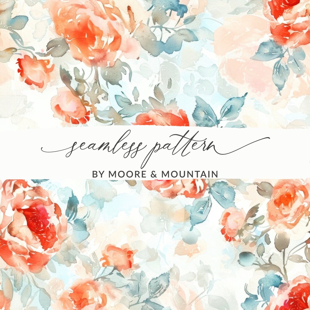 Romantic Soft Floral Pattern, Seamless Soft Roses Painted Background ...