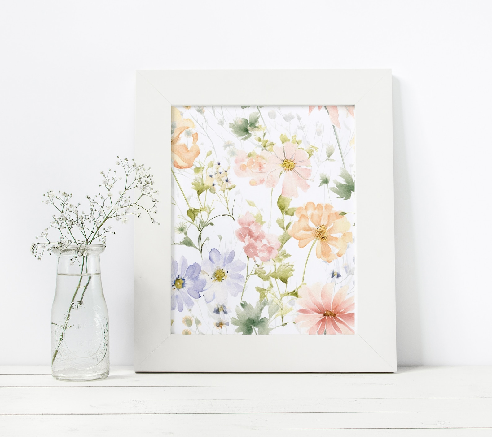 Pastel Spring Flowers Background Pattern, Seamless Spring Floral ...
