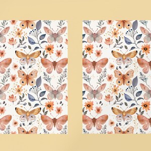 Boho Moths Seamless Pattern, Neutral Moths Pattern Digital File Moths ...