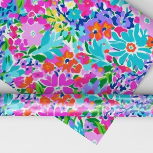 Neon Floral Seamless Pattern, Abstract Neon Flowers Pattern, Vintage ...