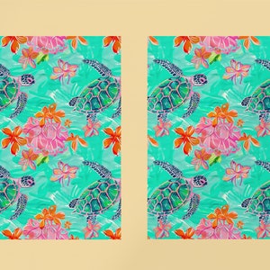 Seamless Sea Turtle Pattern, Neon Sea Turtle Background, Preppy Sea ...