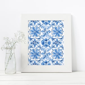 Blue Italian Seamless Tile Background Talavera Tile Repeating Pattern ...