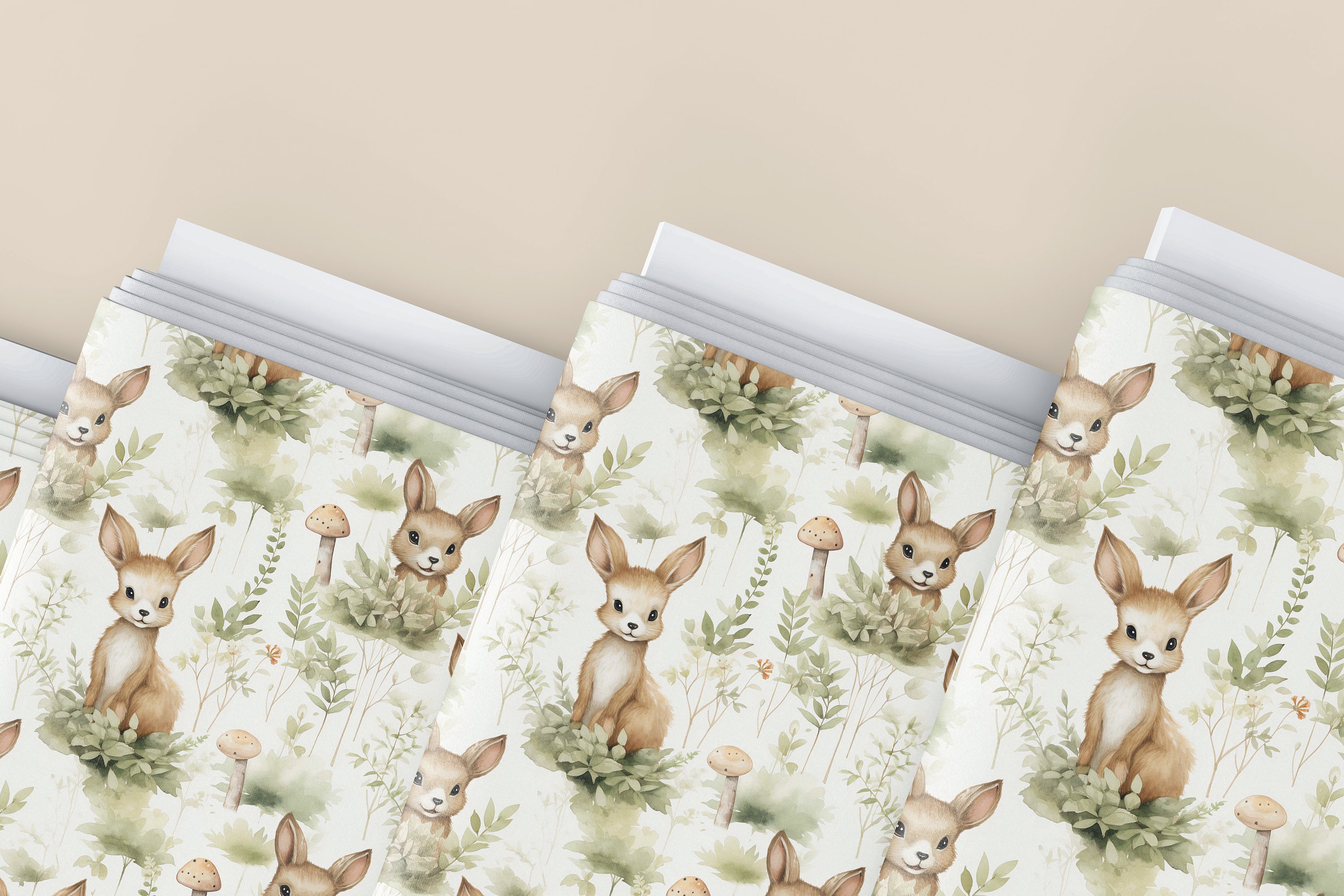 Seamless Woodland Animals Pattern, Cottagecore Digital Paper ...