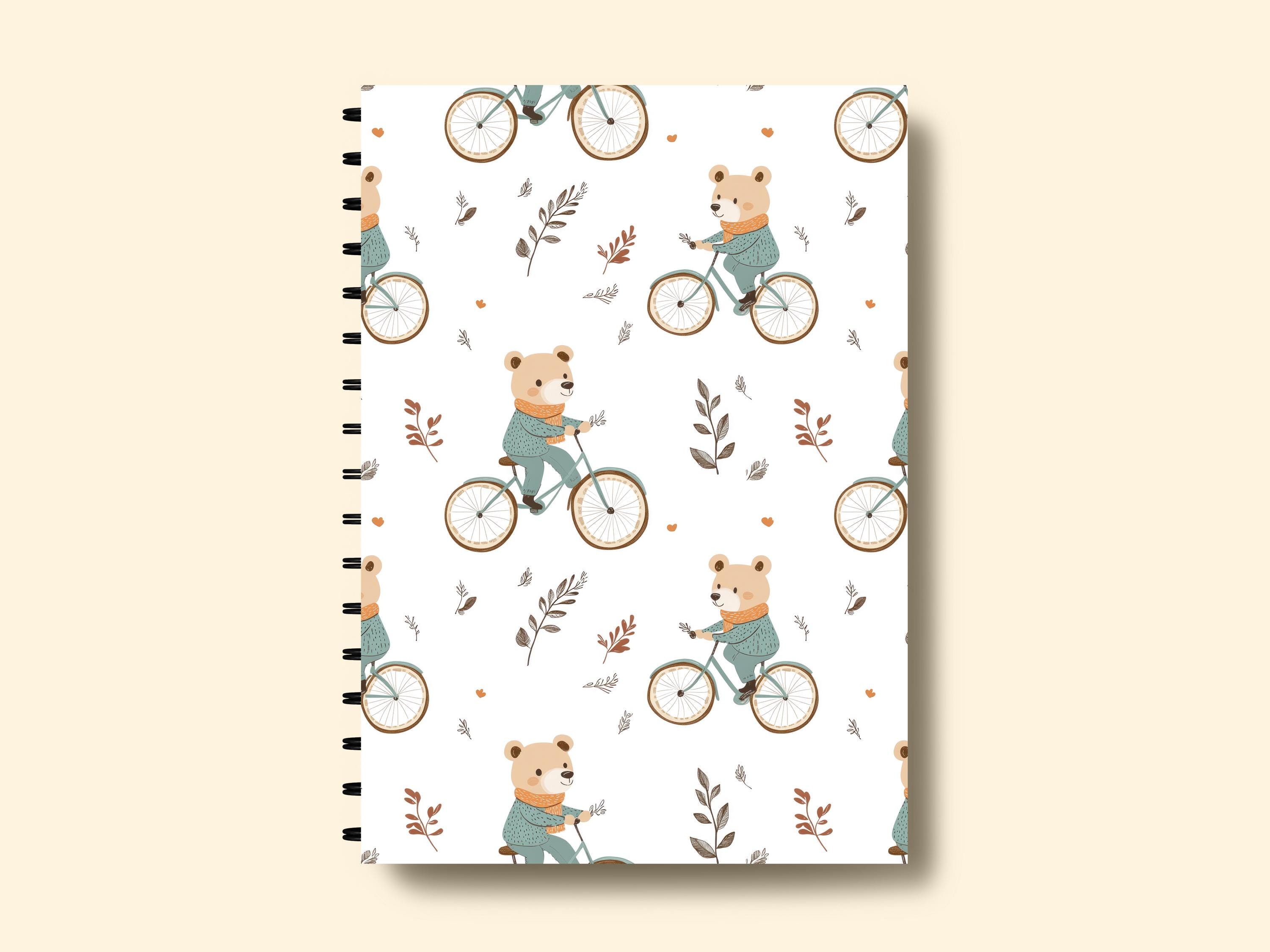 Cute Boys Bears Riding Bikes Seamless Background Boys Textile Design ...