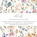 Spring Dainty Flower Stems, Painted Seamless Blooms Pattern With ...