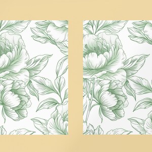Seamless Chinoiserie Pattern Sage Green Chinoiserie Floral Pattern ...