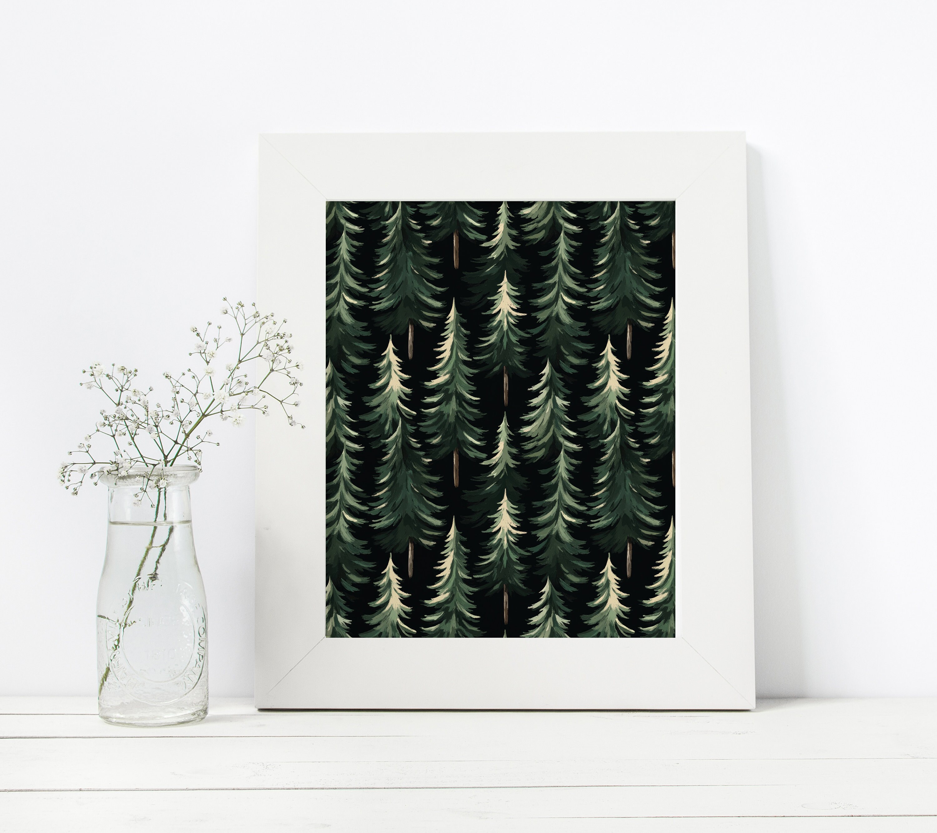 Dark Forest Seamless Pattern Magical Forest Background Seamless Dark ...