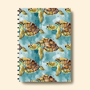 Seamless Sea Turtle Pattern, Illustrated Sea Turtle Seamless Digital ...