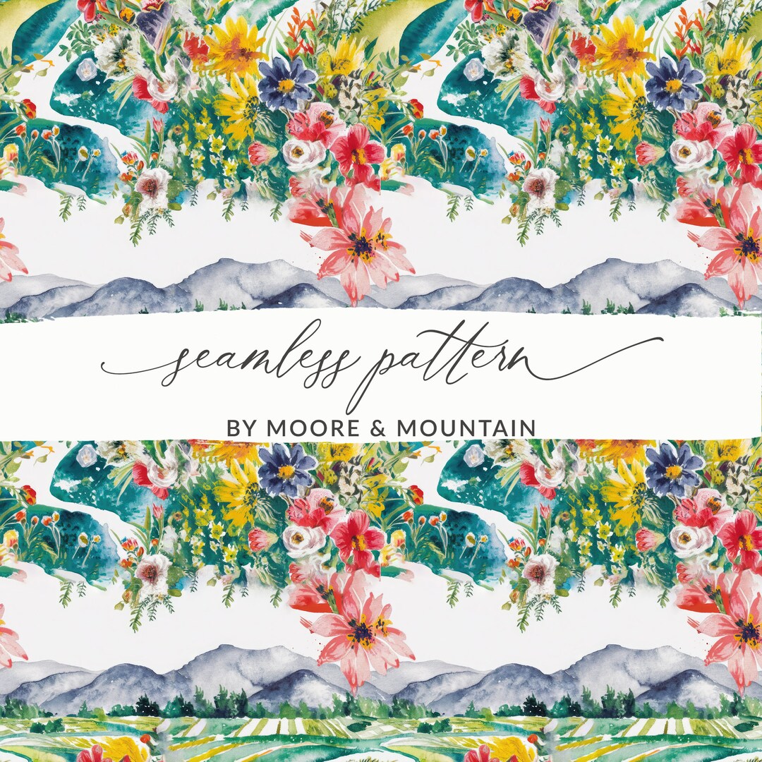 Seamless Mountain Background Pattern, Mountain Background Pattern ...