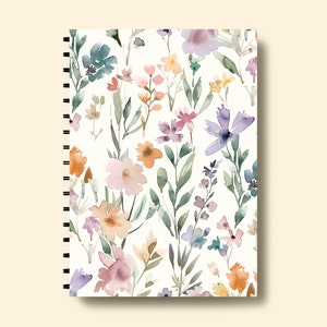 Spring Dainty Flower Stems, Painted Seamless Blooms Pattern With ...