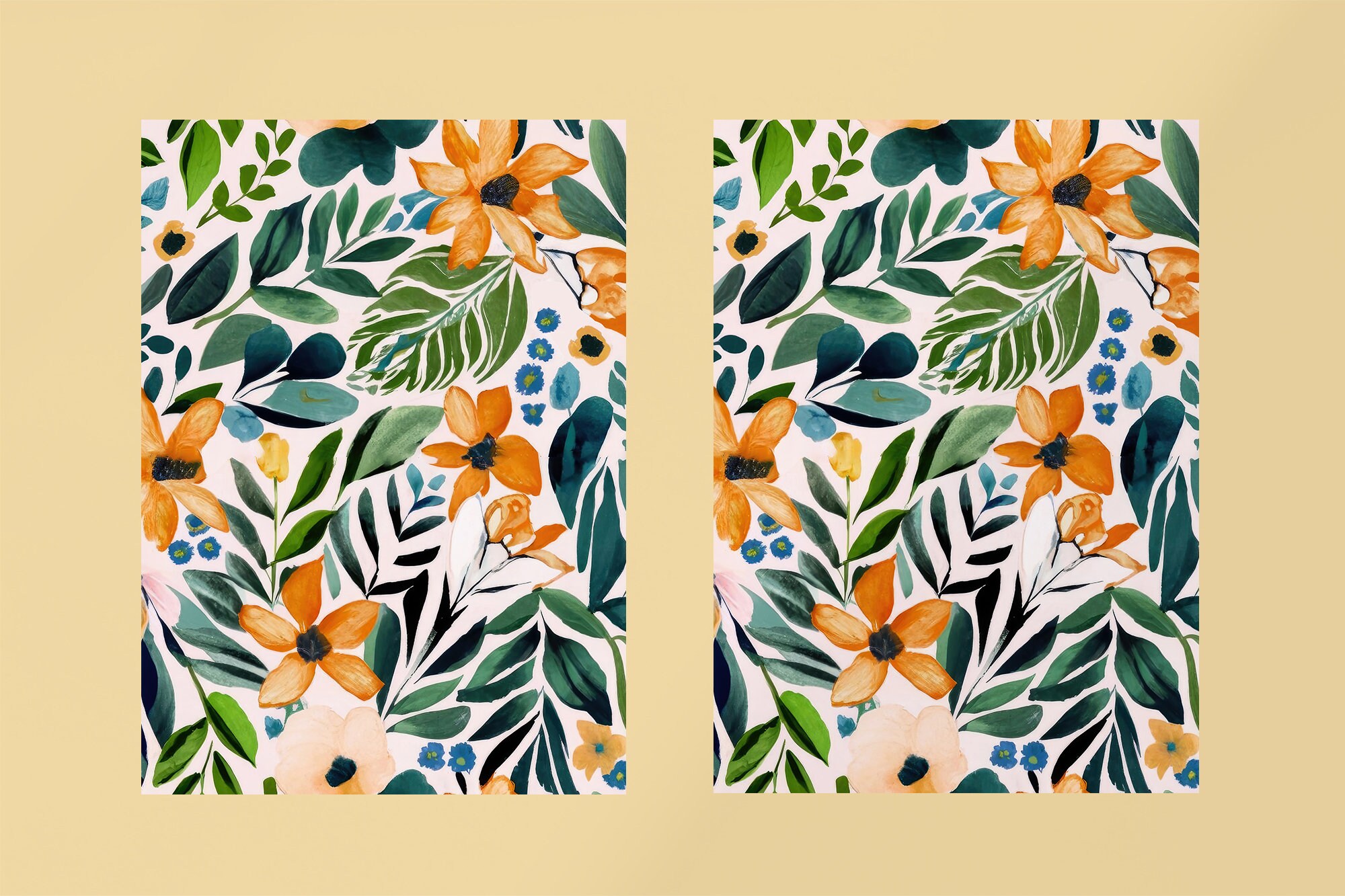 Seamless Tropical Flora Seamless Pattern, Seamless Jungle Floral ...