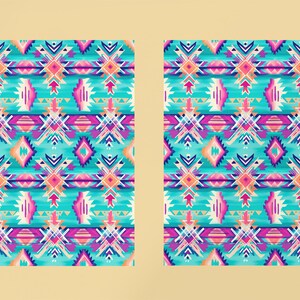 Neon Tribal Background Pattern Southwestern Background, New Mexican ...